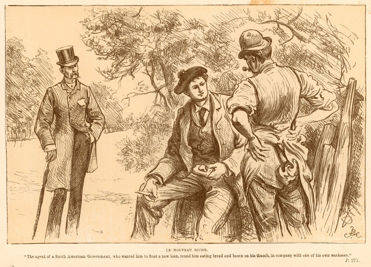 Der Neureiche von Frederick Barnard: Kunstdruck kaufen